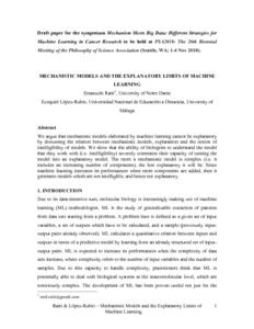 Mechanistic Models and the Explanatory Limits of Machine Learning - PhilSci-Archive